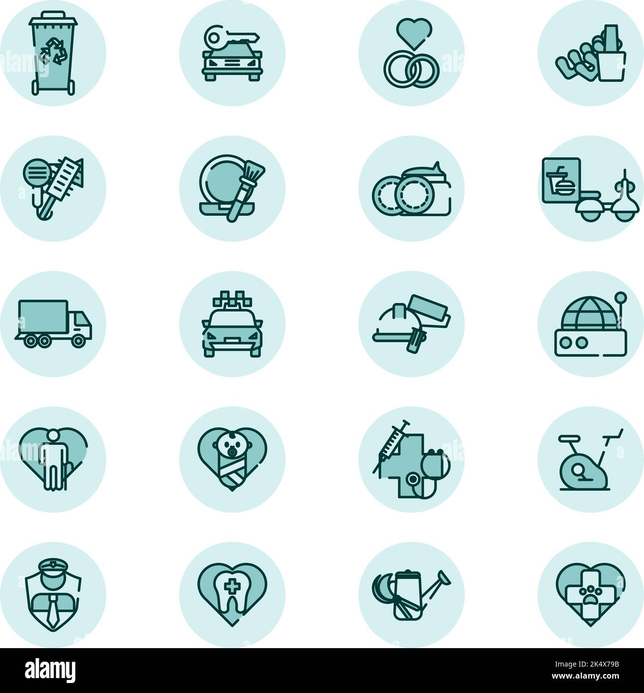 Human sevices, illustration, vector on a white background Stock Vector ...