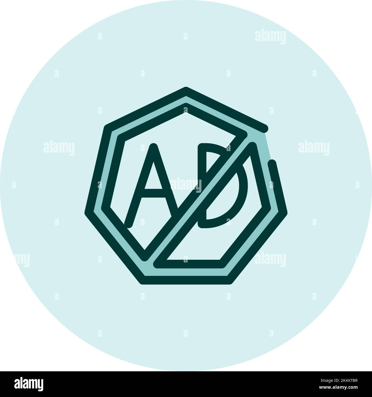 AD blocker, illustration, vector on a white background Stock Vector ...