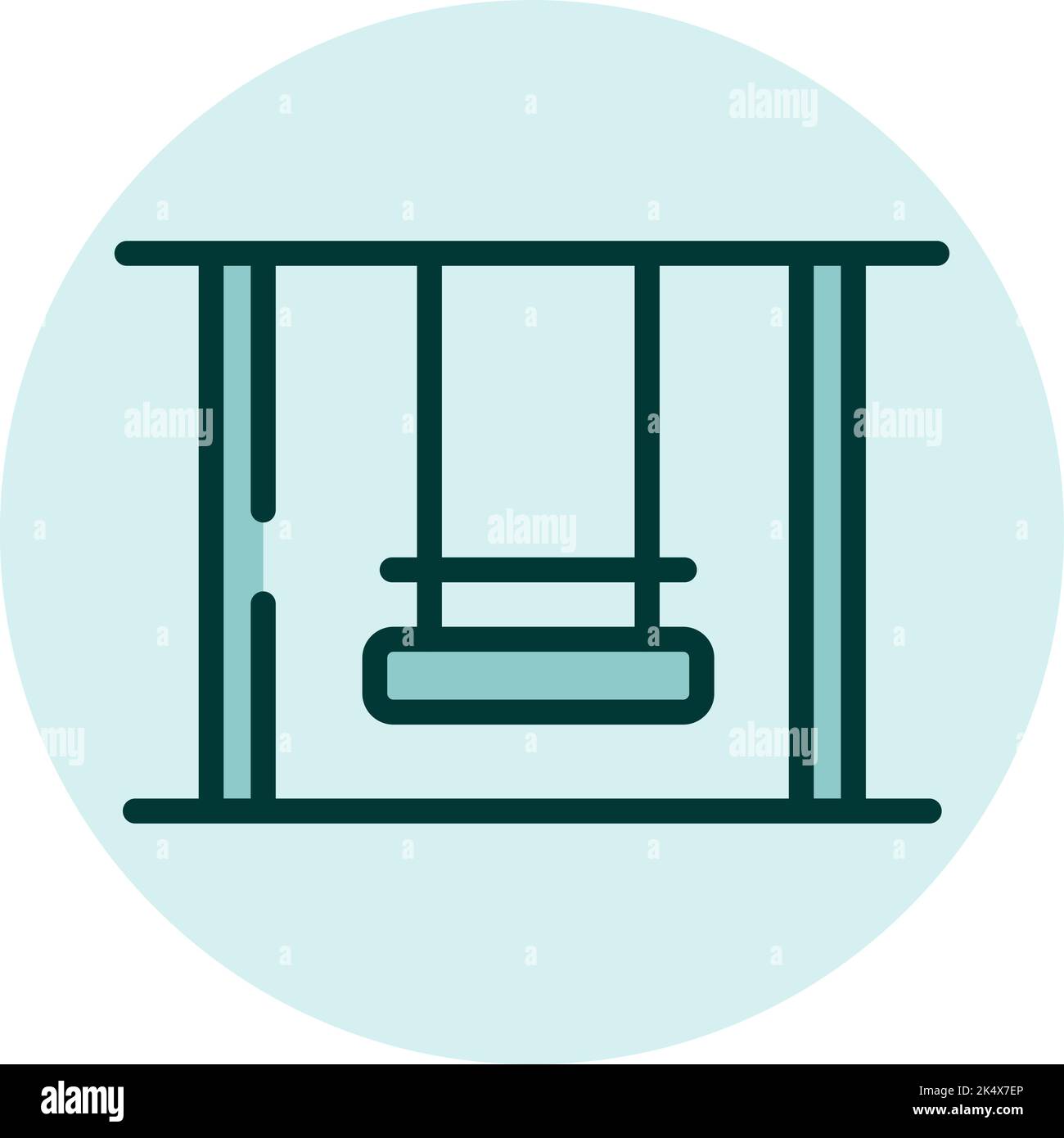 Park swing, illustration, vector on a white background Stock Vector ...