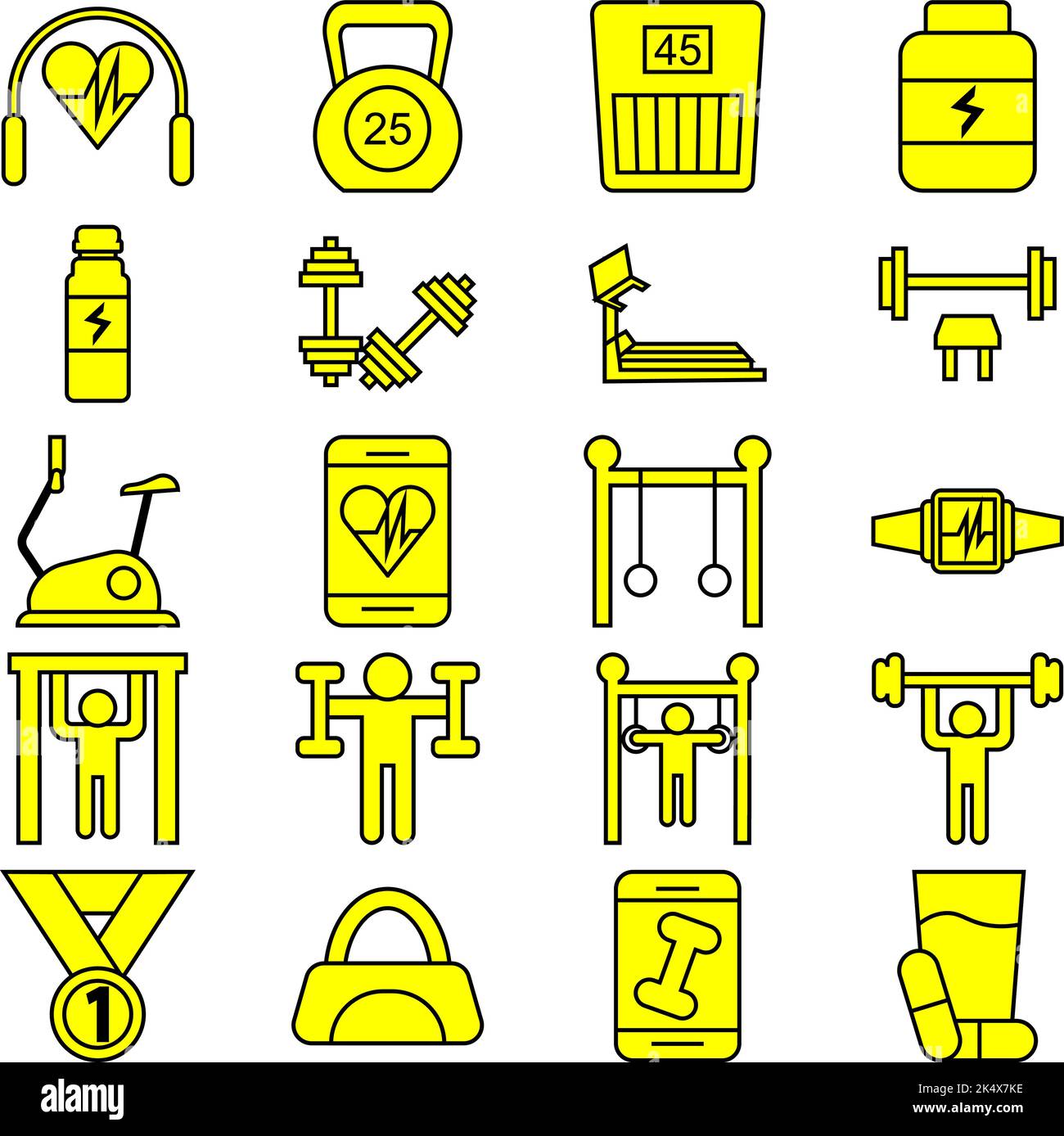 Fitness equipment vector vectors hi-res stock photography and images - Alamy