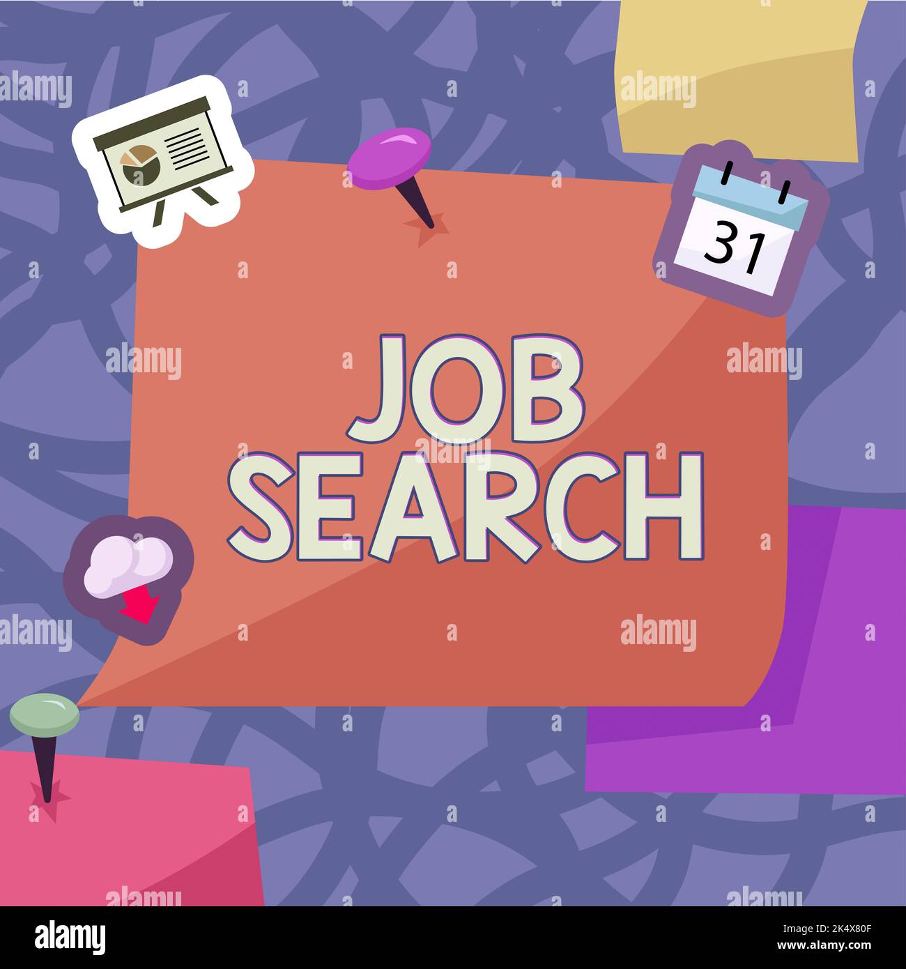 Text caption presenting Job Search. Business showcase An act of person ...