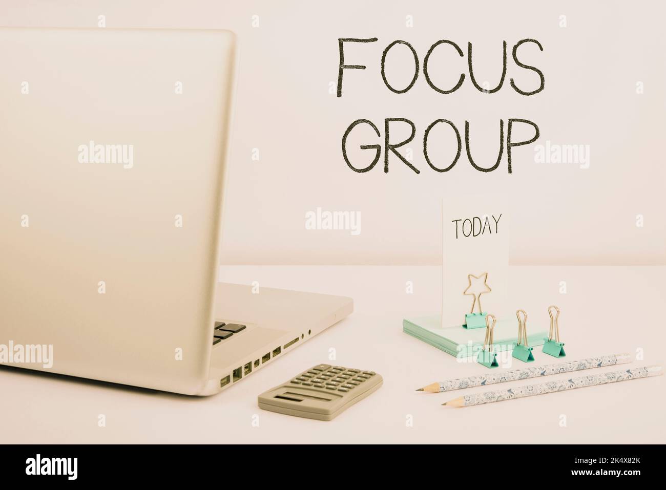 Hand writing sign Focus Group. Business approach consist of ...