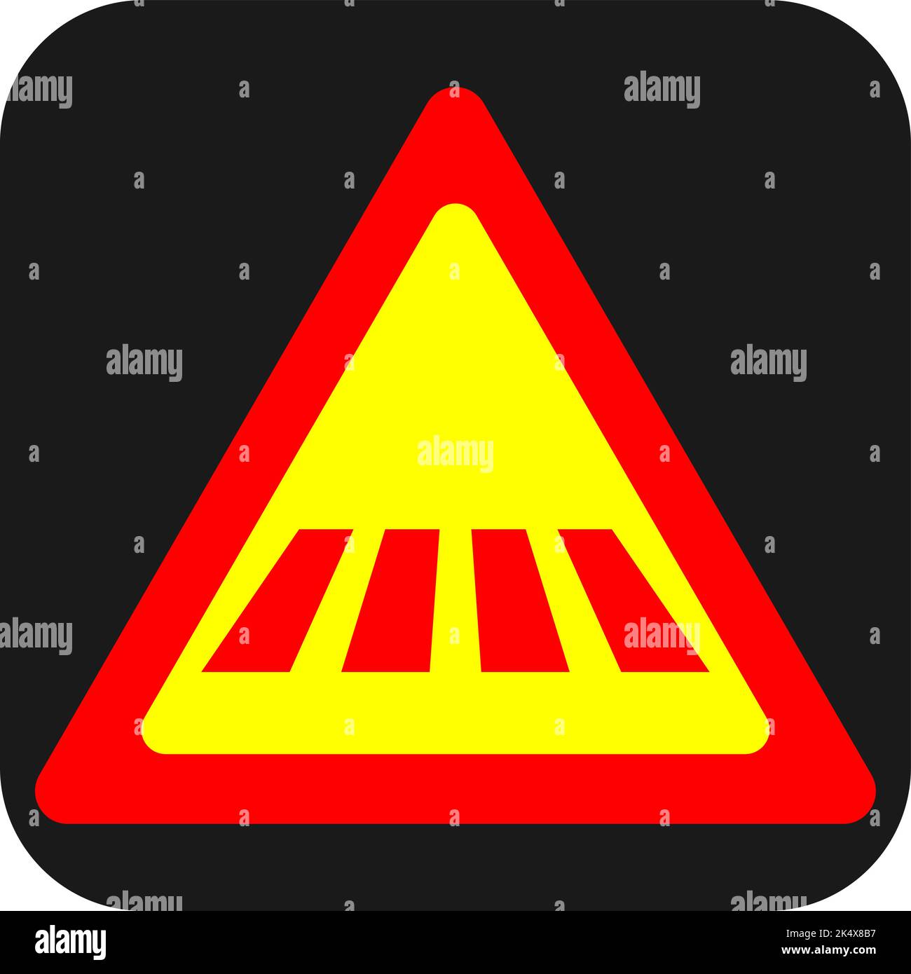 Transportation road sign zebra walk, illustration, vector on a white background Stock Vector ...