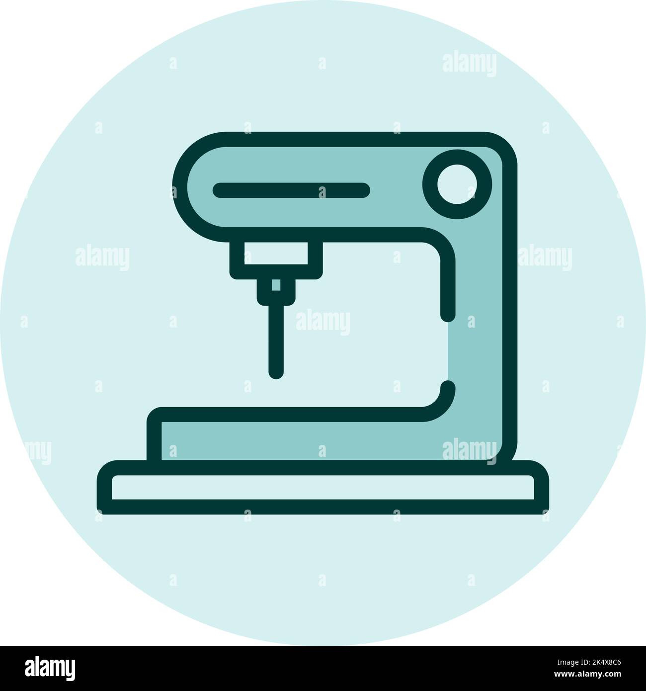 Household electronics sewing machine, illustration, vector on a white ...