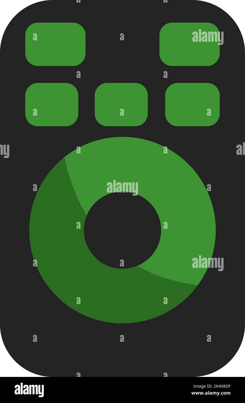 Movie remote controller, illustration, vector on a white background ...