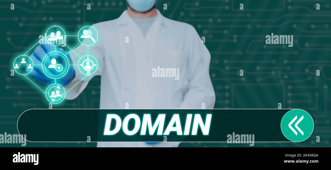 Conceptual caption Domain. Business showcase identification string that ... Conceptual caption Domain. Business showcase identification string that ...