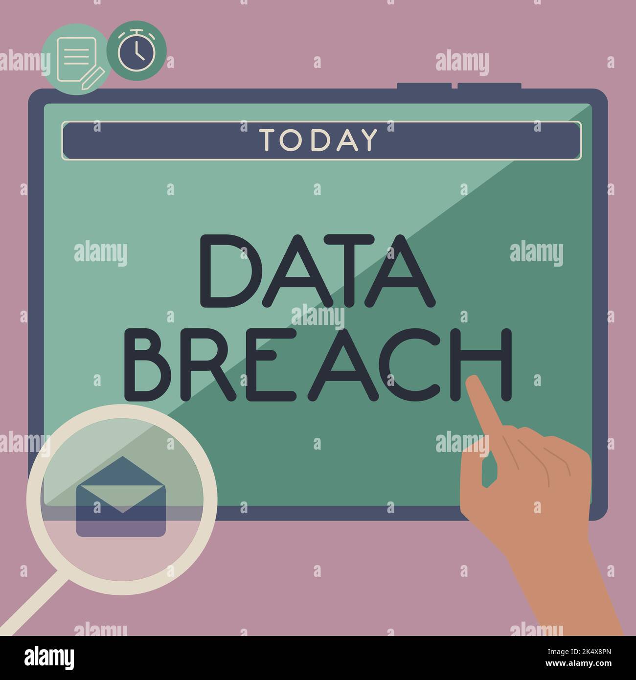 Text sign showing Data Breach. Concept meaning unauthorized release of ...