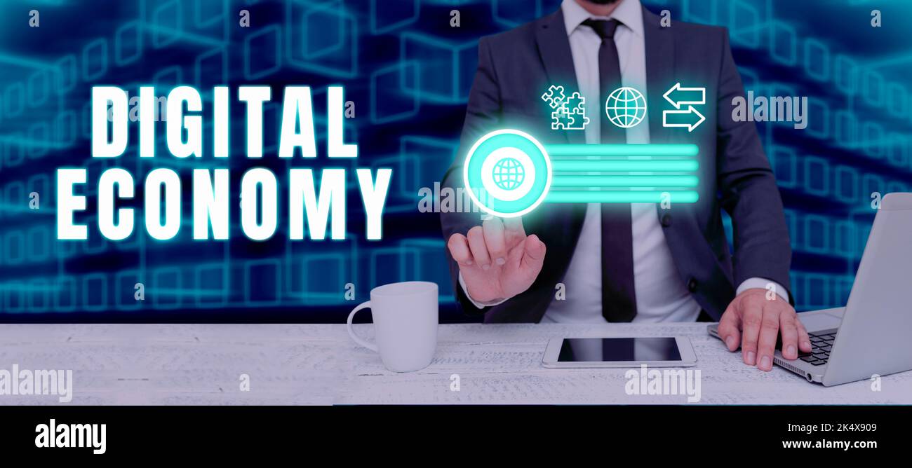 Conceptual display Digital Economy. Business idea advancement of ... Conceptual display Digital Economy. Business idea advancement of ...