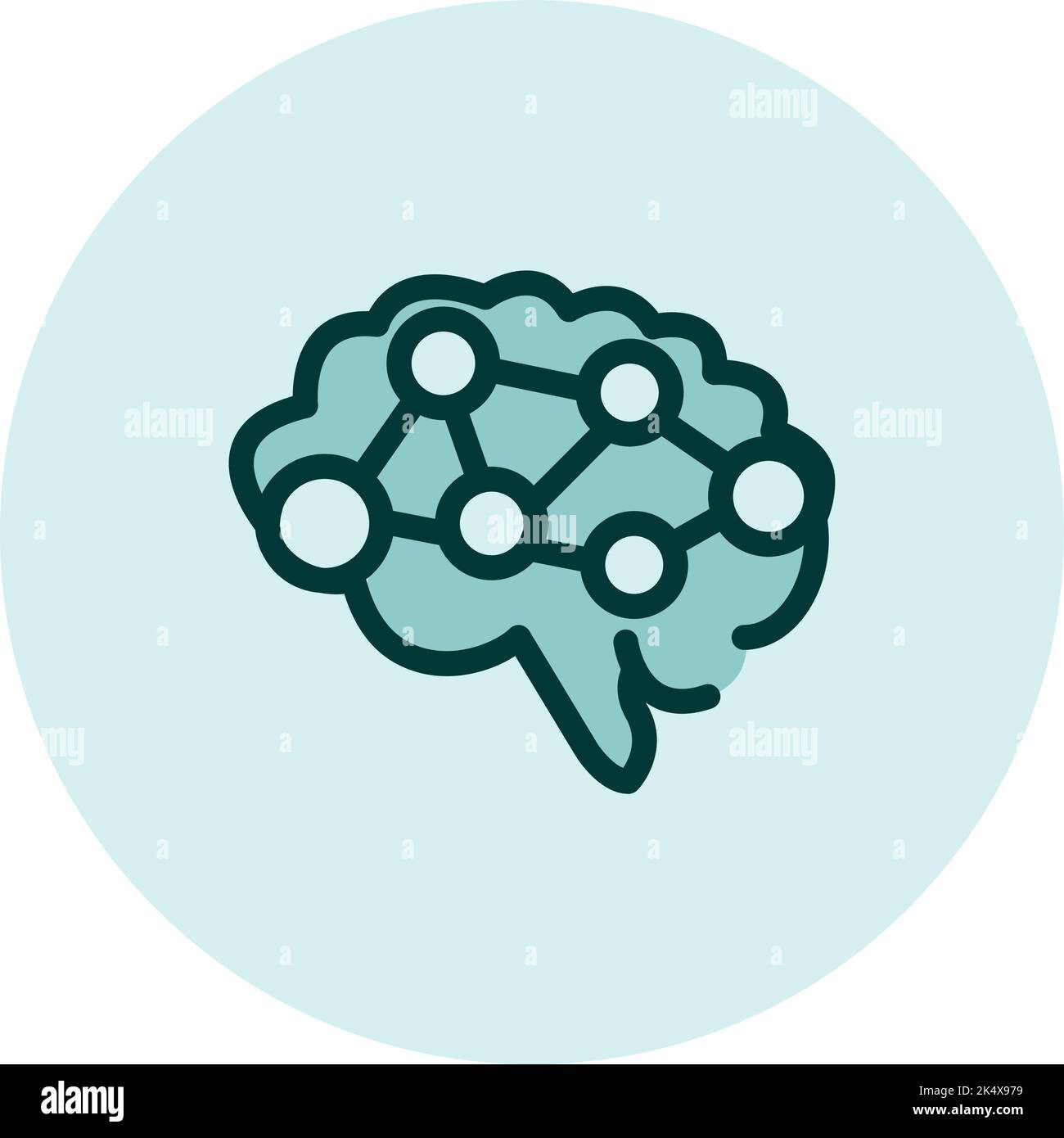 Neurology brain, illustration, vector on a white background Stock ...