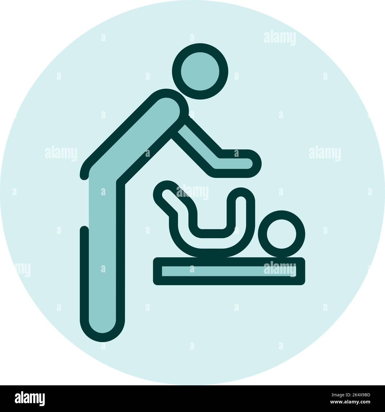 Warning sign baby room, illustration, vector on a white background ...