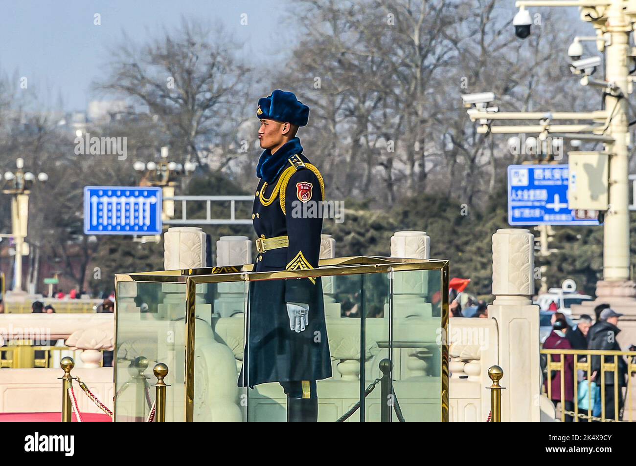 24.02.2019 Bejing China - Sodier Guard The Forbidden City is the ...