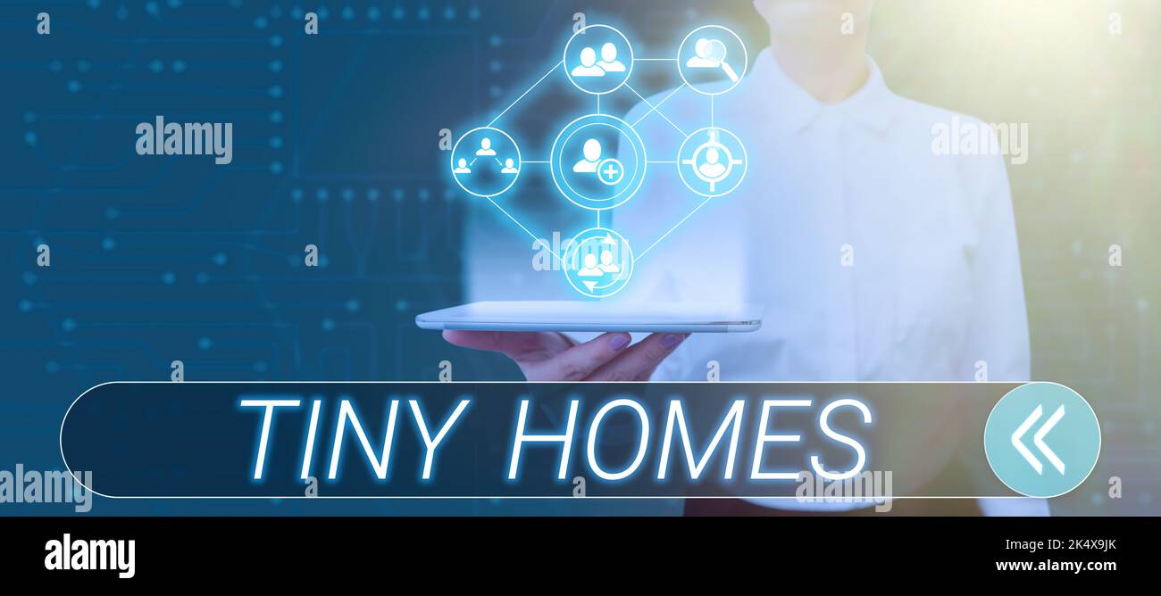 Inspiration showing sign Tiny Homes. Conceptual photo houses contain ...