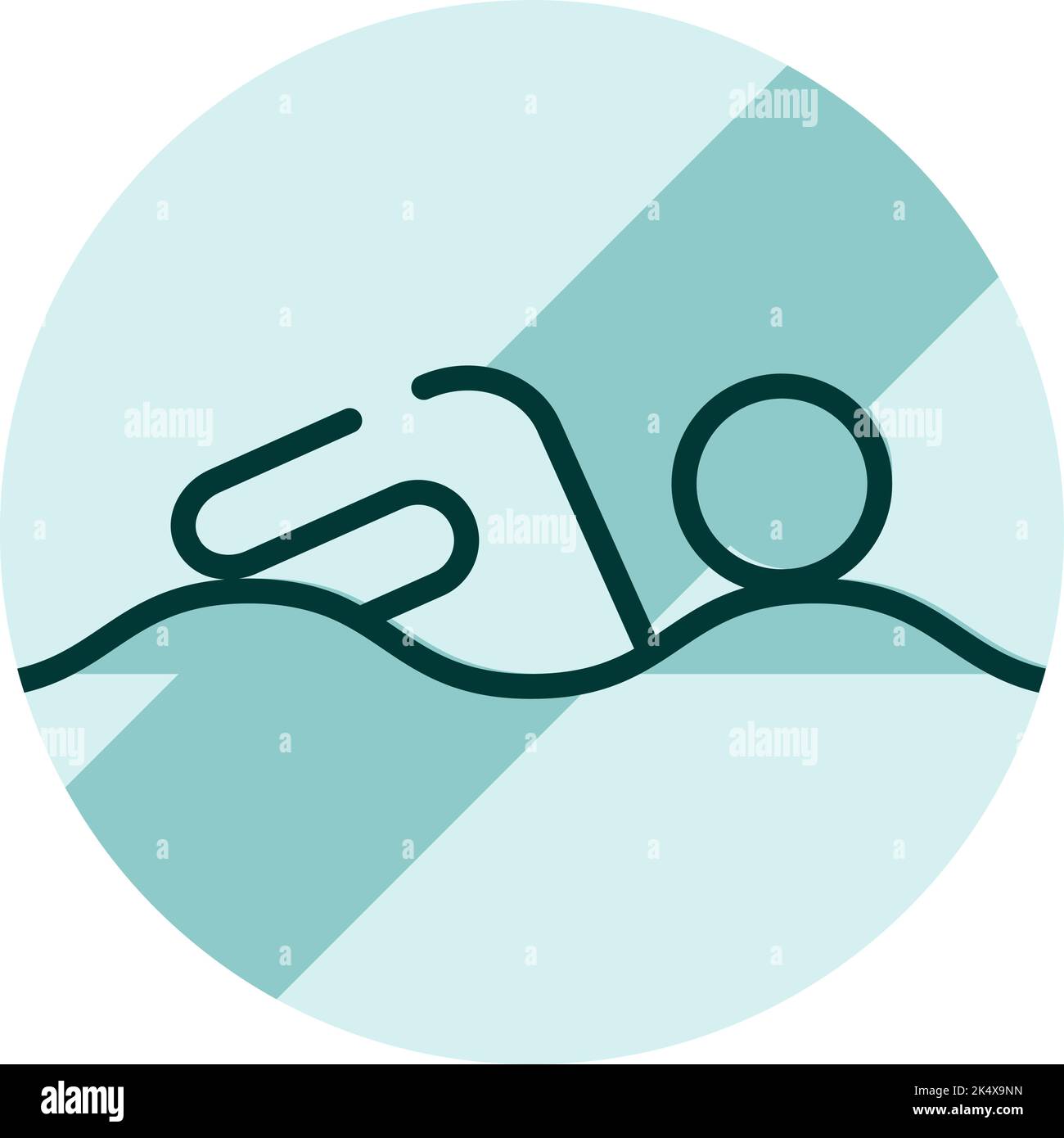 Warning sign no swimming allowed, illustration, vector on a white ...