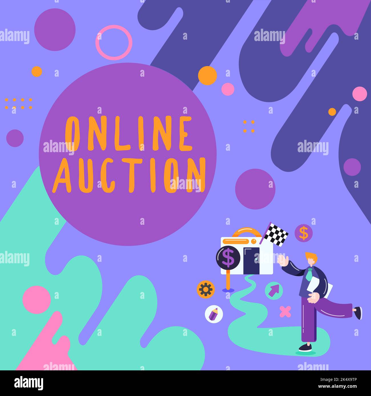 Inspiration showing sign Online Auction. Word Written on digitized sale ...