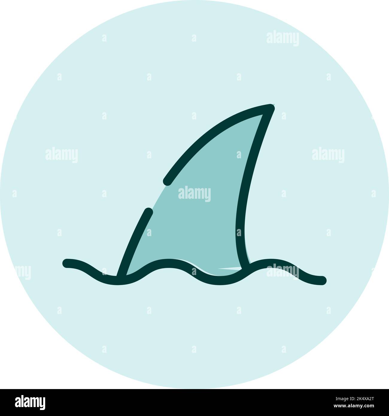 Warning sign shark, illustration, vector on a white background Stock ...