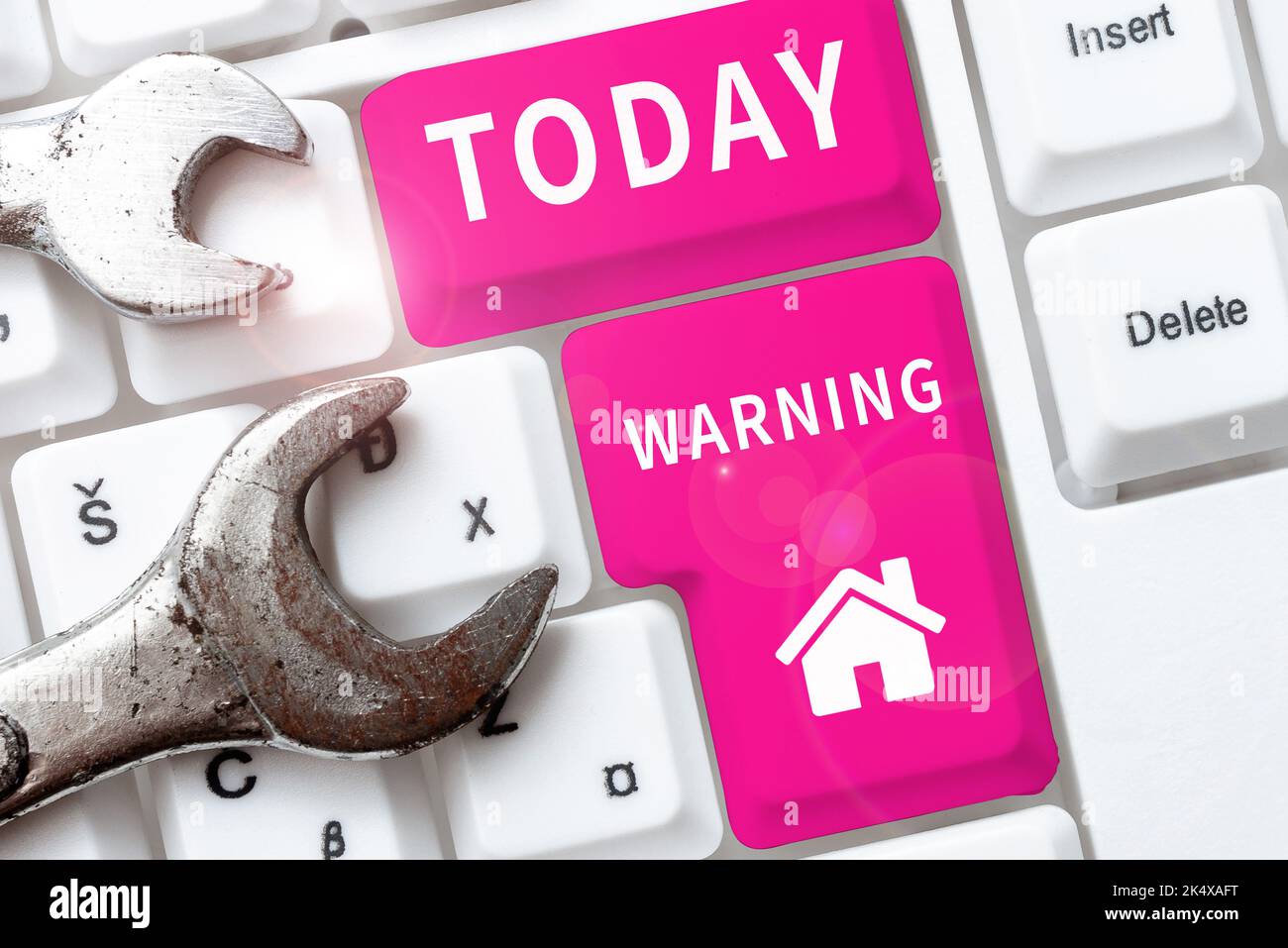 Text Caption Presenting Warning Business Idea Statement Or Event That Indicates A Possible Or