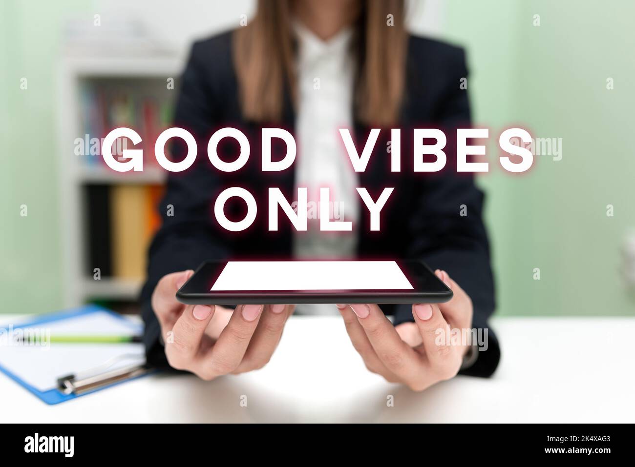 Conceptual display Good Vibes Only. Concept meaning Just positive ...