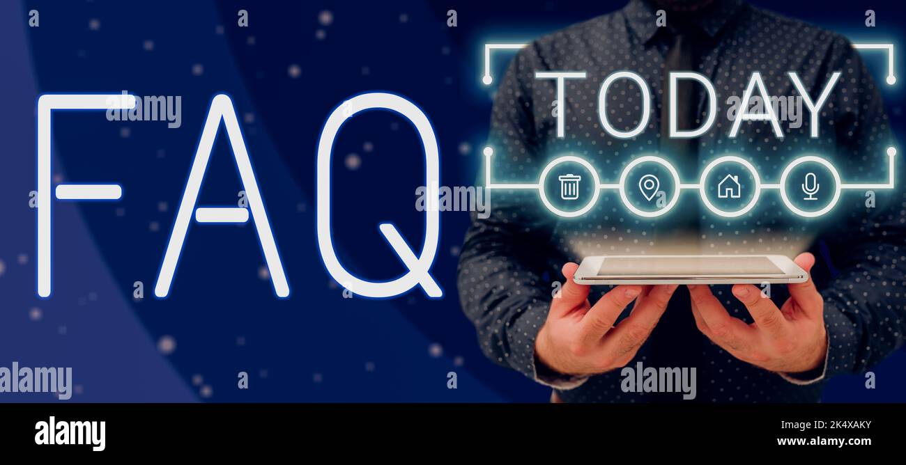 Conceptual display Faq. Business approach list of frequently asked ...