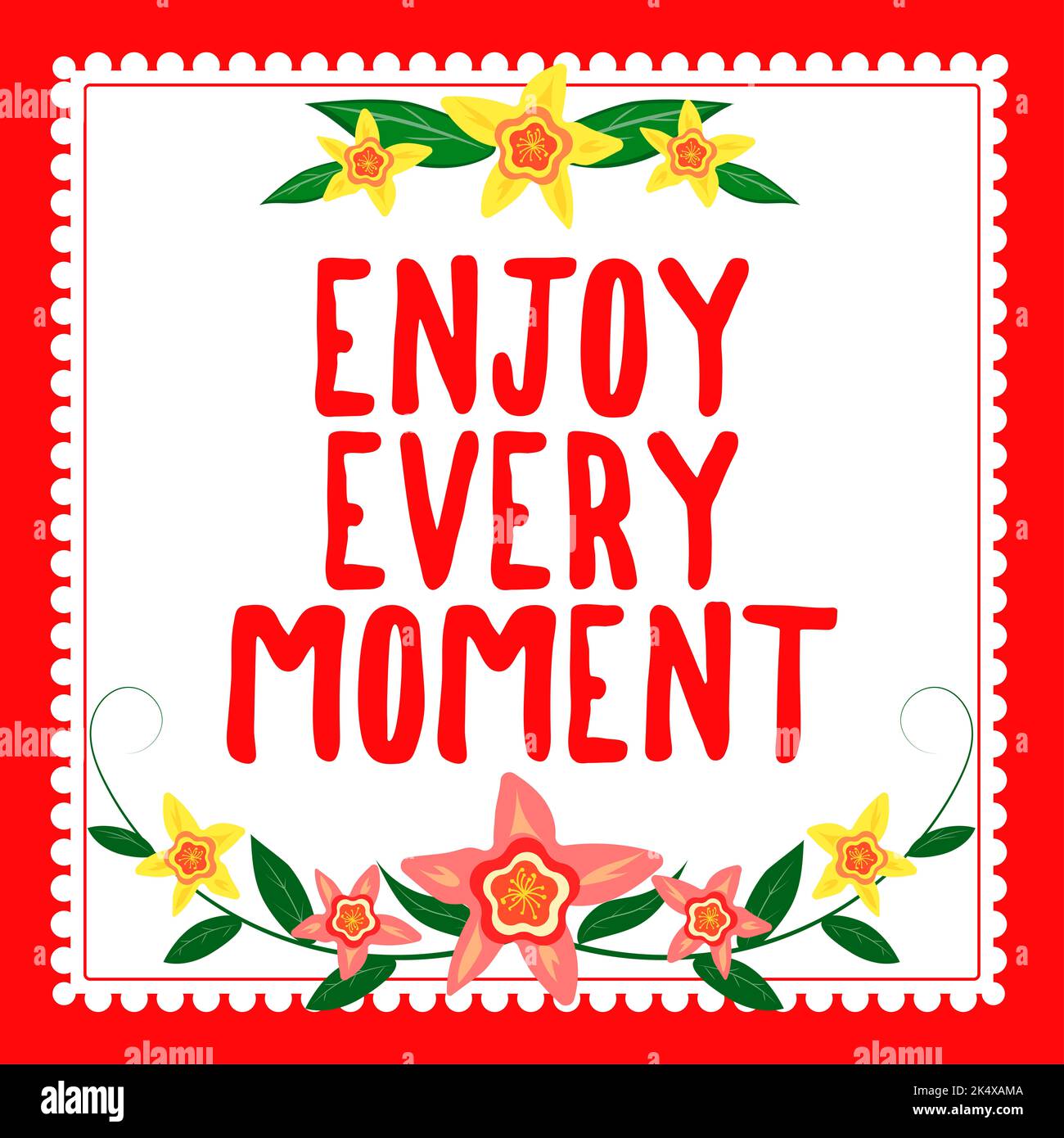 Hand writing sign Enjoy Every Moment. Business showcase stay positive ...
