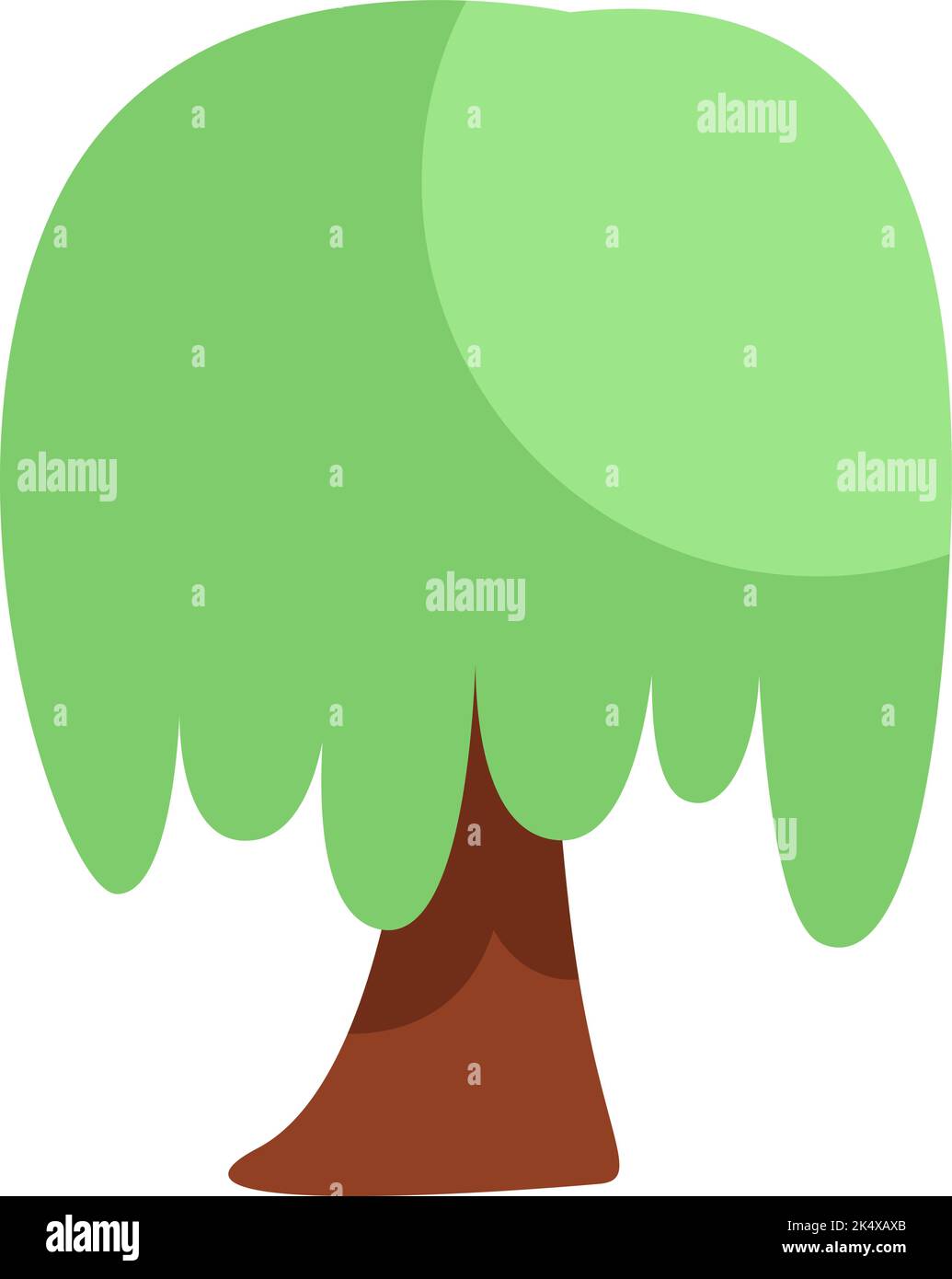 Interesting tree, illustration, vector on a white background Stock ...