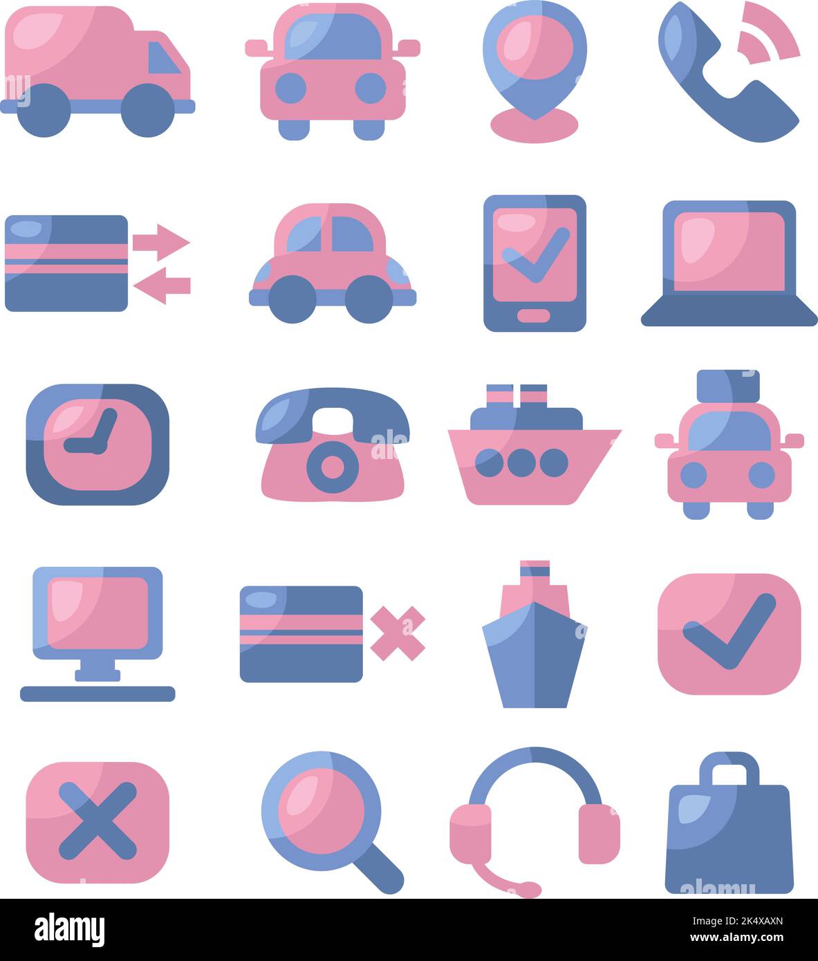 Logistics service flat icons hi-res stock photography and images - Alamy