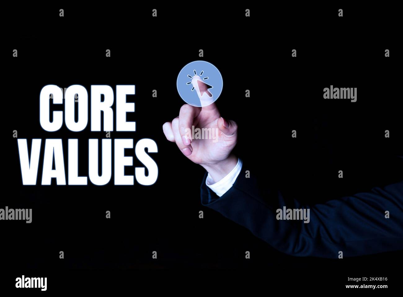 Inspiration showing sign Core Values. Word for principles which guide ...