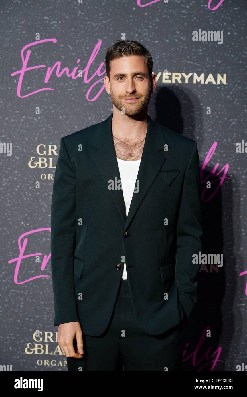 Oliver Jackson-Cohen arrives at the UK premiere of Emily at Everyman ...