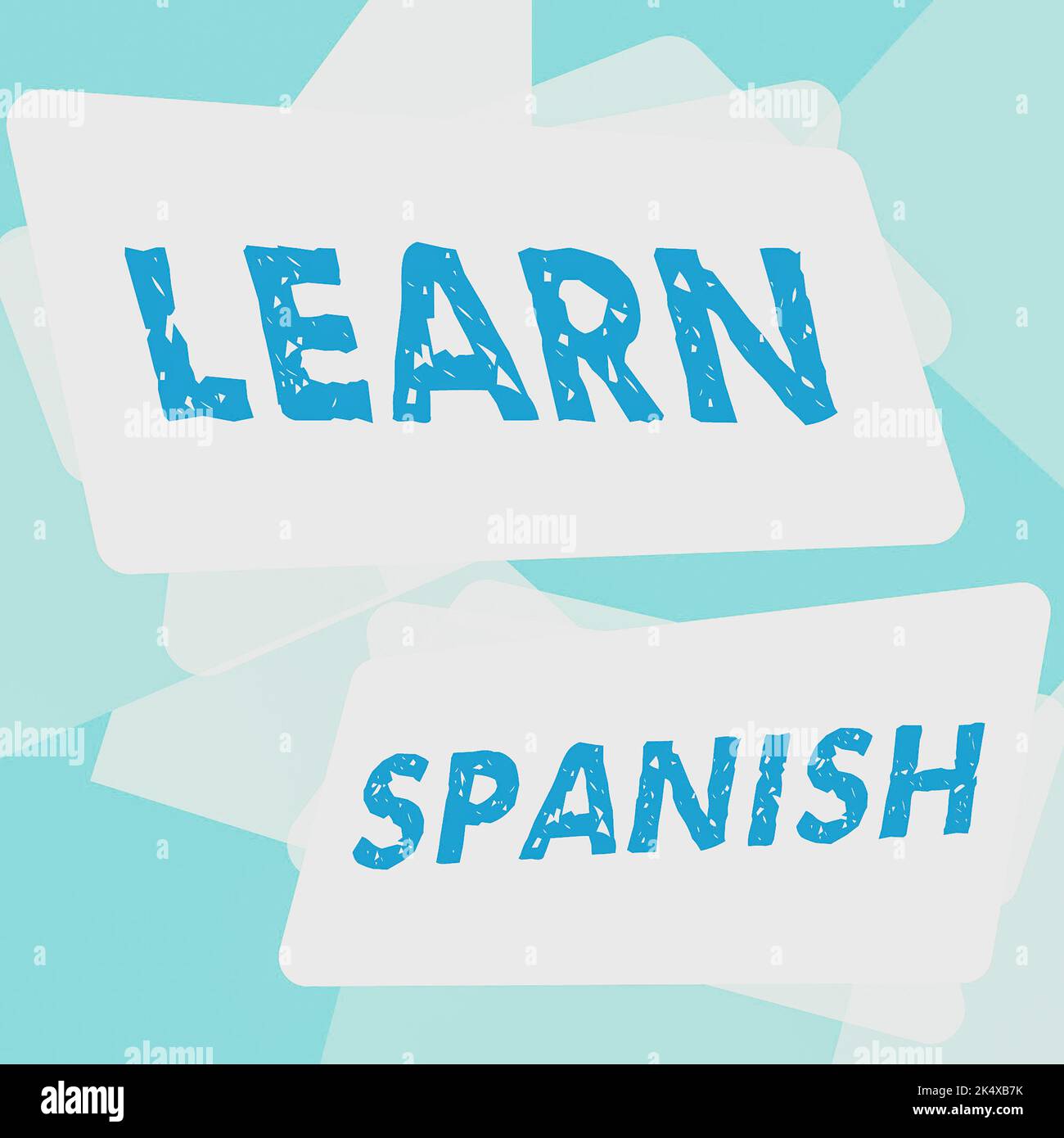 Conceptual caption Learn Spanish. Business concept to train writing and ...