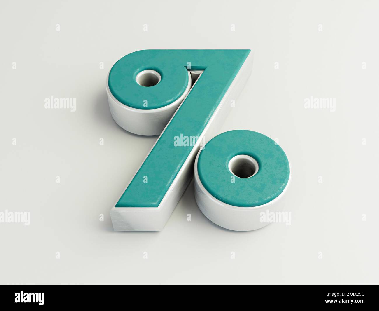 percentage sign isolated on white background 3d illustration Stock ...