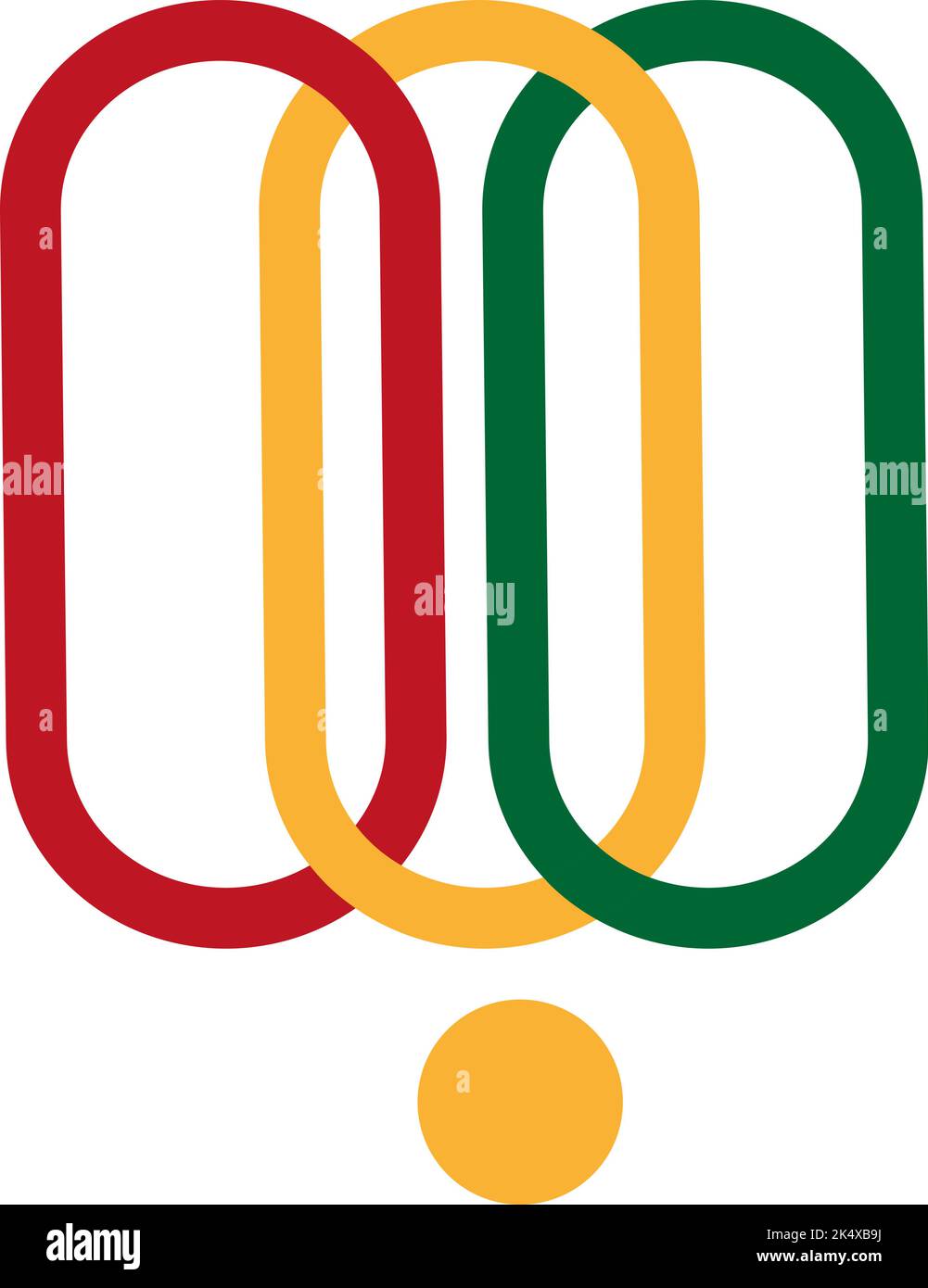 Three vertical figures logo, illustration, vector on a white background ...