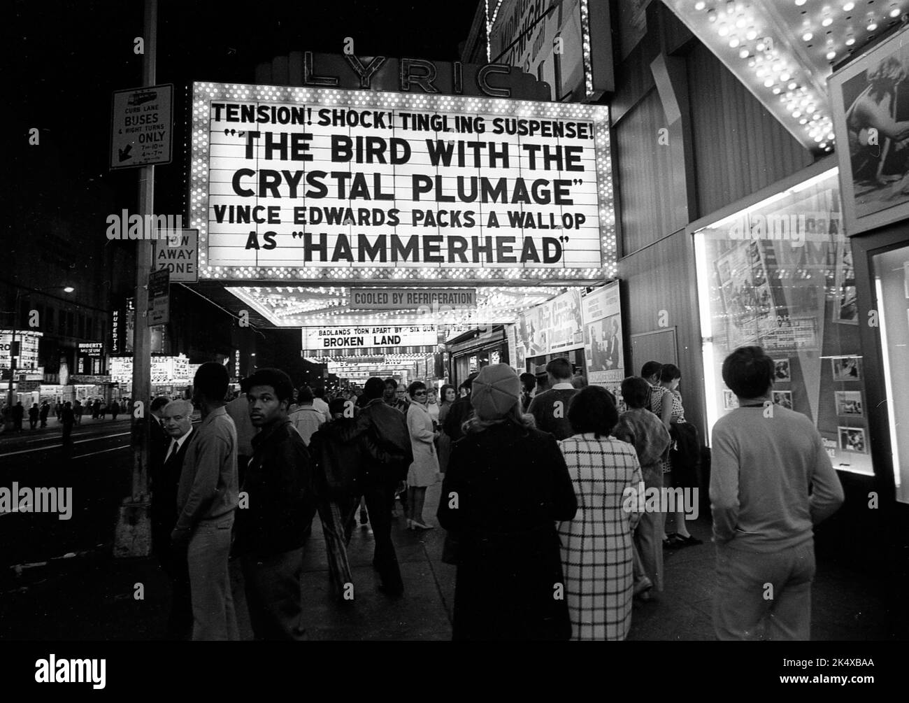 New York City street scene, neon signs, USA Stock Photo - Alamy