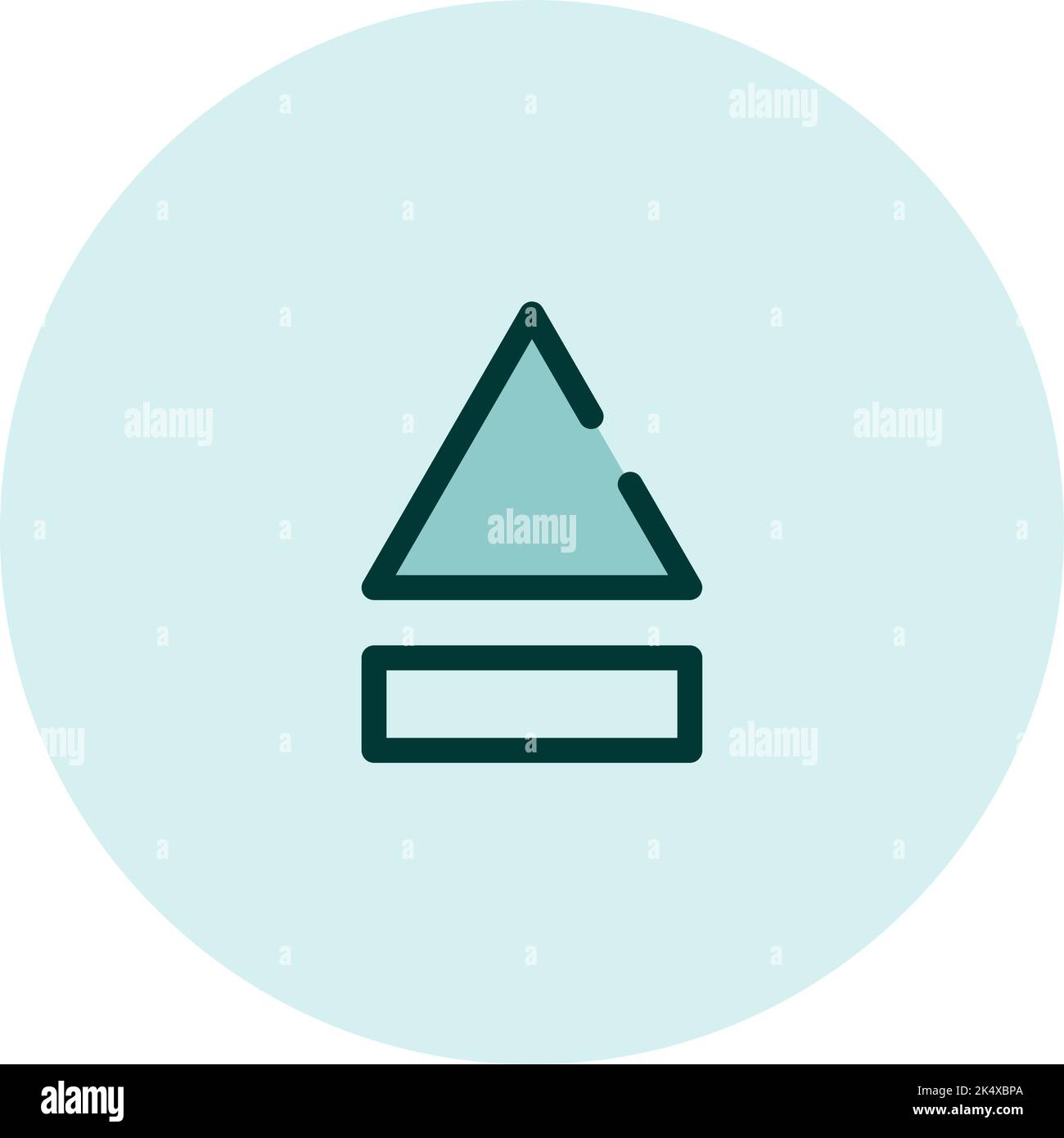 Eject icon, illustration, vector on a white background Stock Vector ...