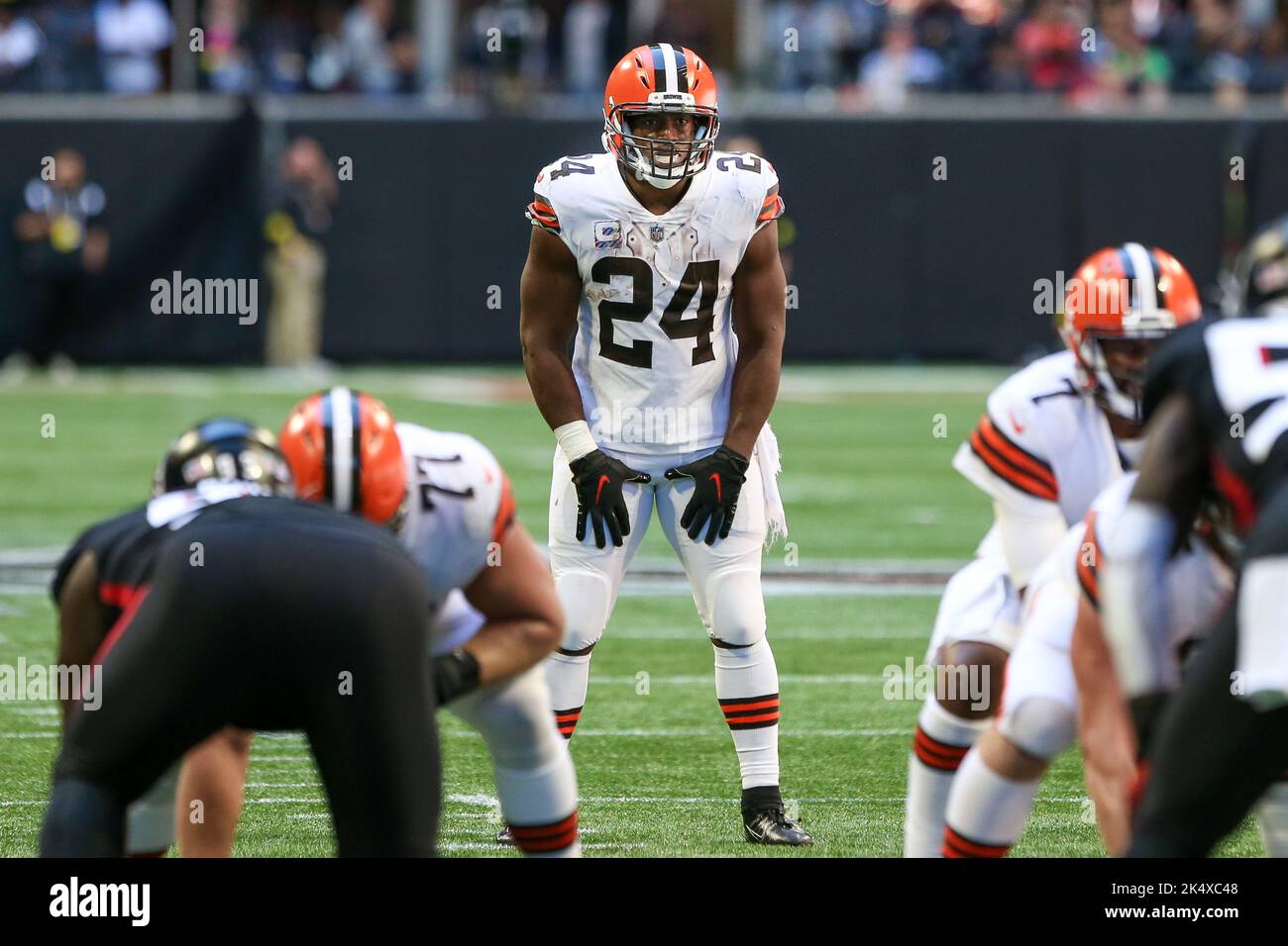 Atlanta, Georgia, USA. 2nd Oct, 2022. Cleveland Browns running back ...