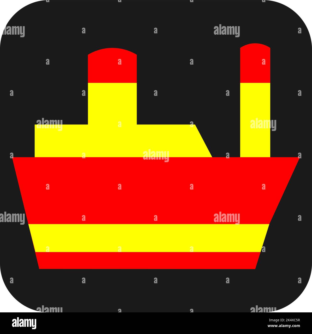 Transportation ship, illustration, vector on a white background Stock ...