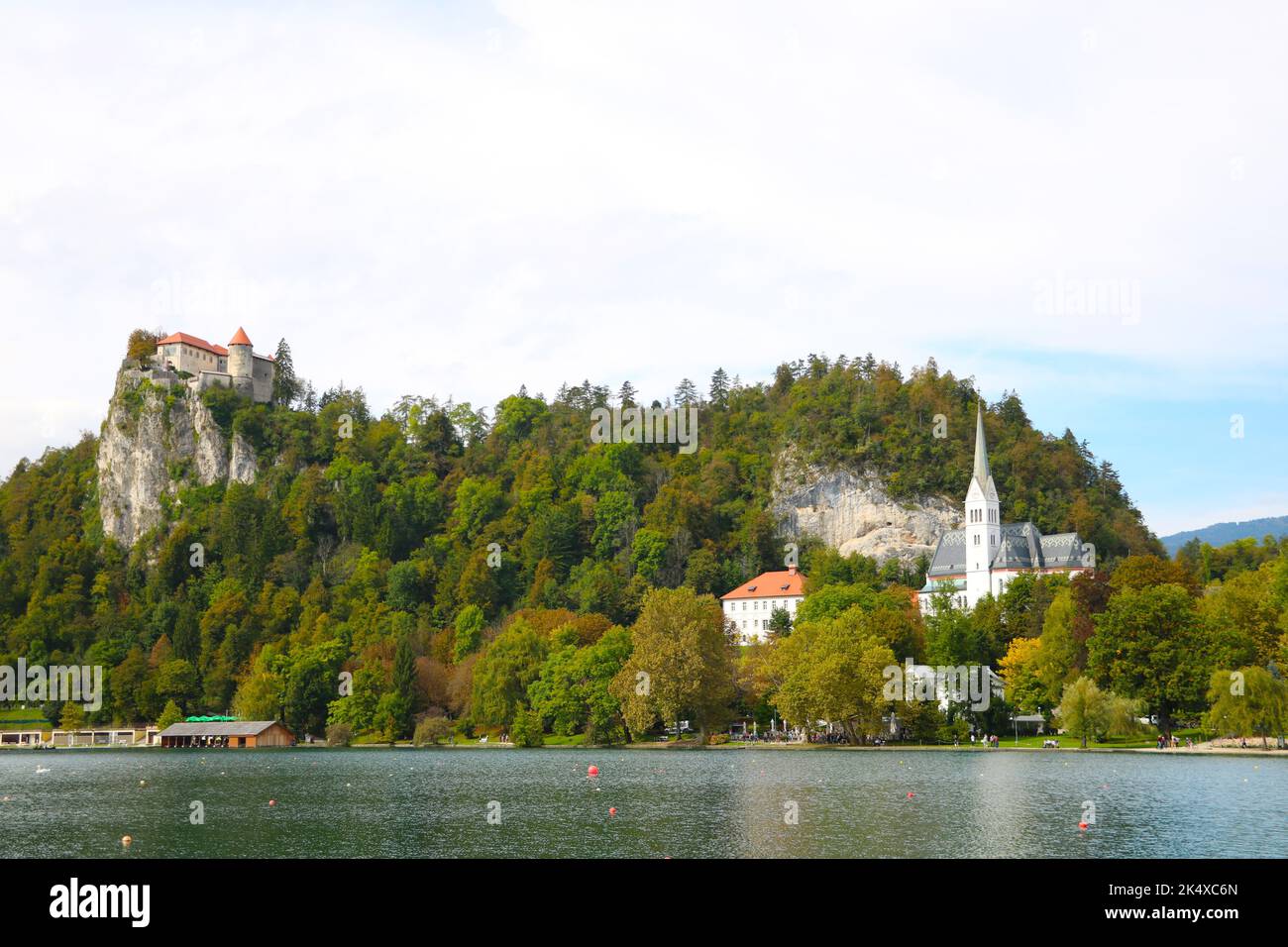 Medieval Bled castle above Lake Bled in Slovenia Stock Photo - Alamy