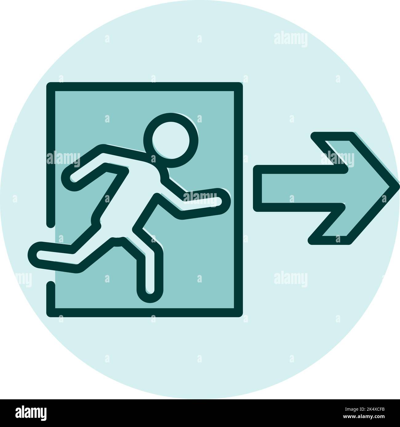 Warning sign exit, illustration, vector on a white background Stock ...