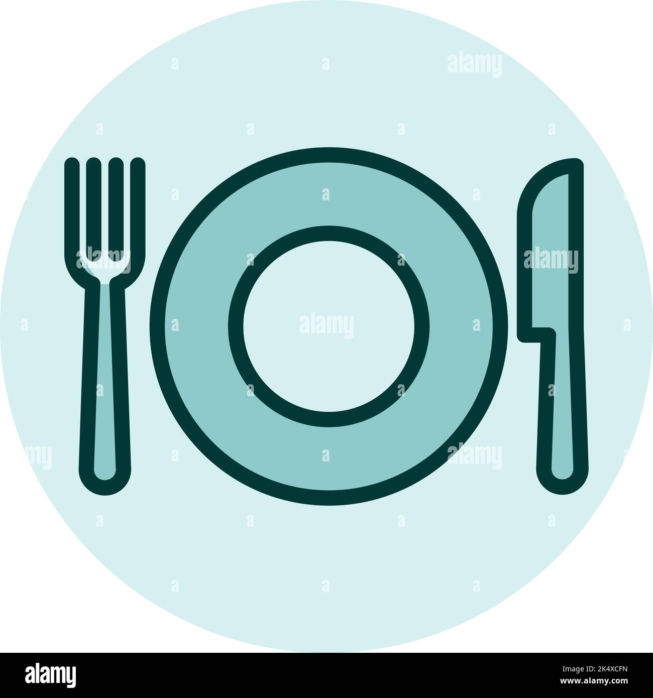 Warning sign restaurant, illustration, vector on a white background ...