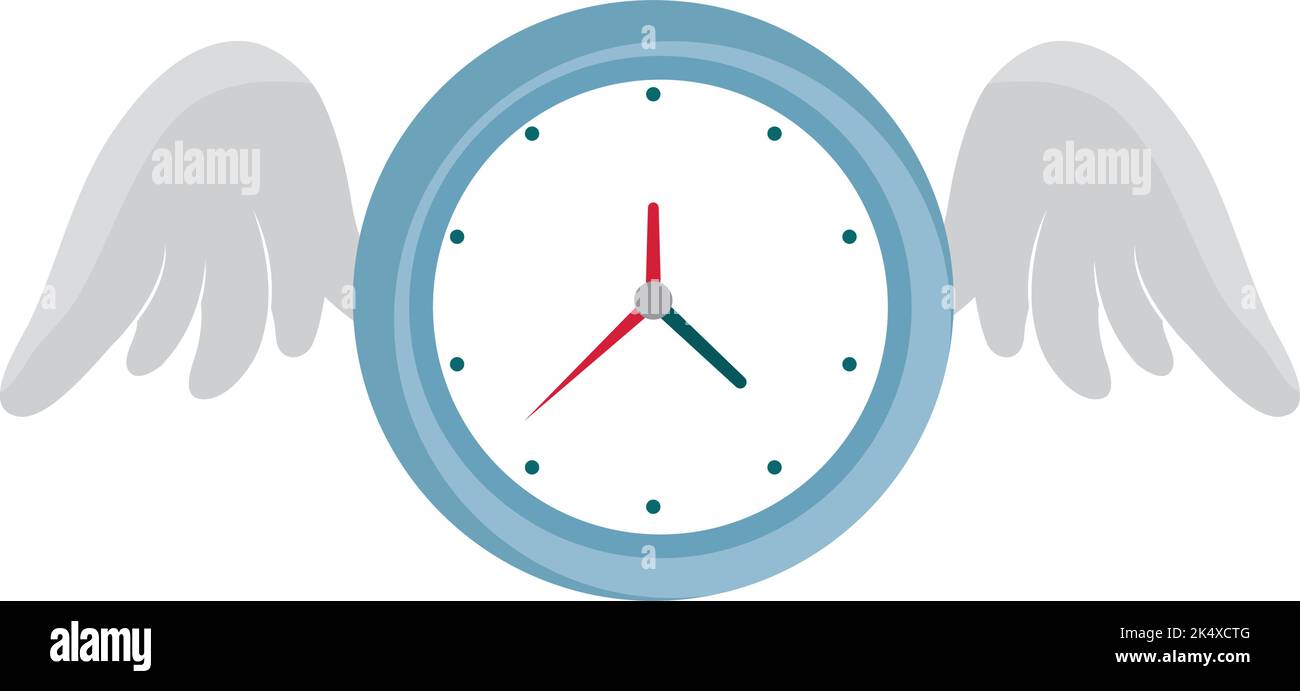 time clock with wings Stock Vector Image & Art - Alamy