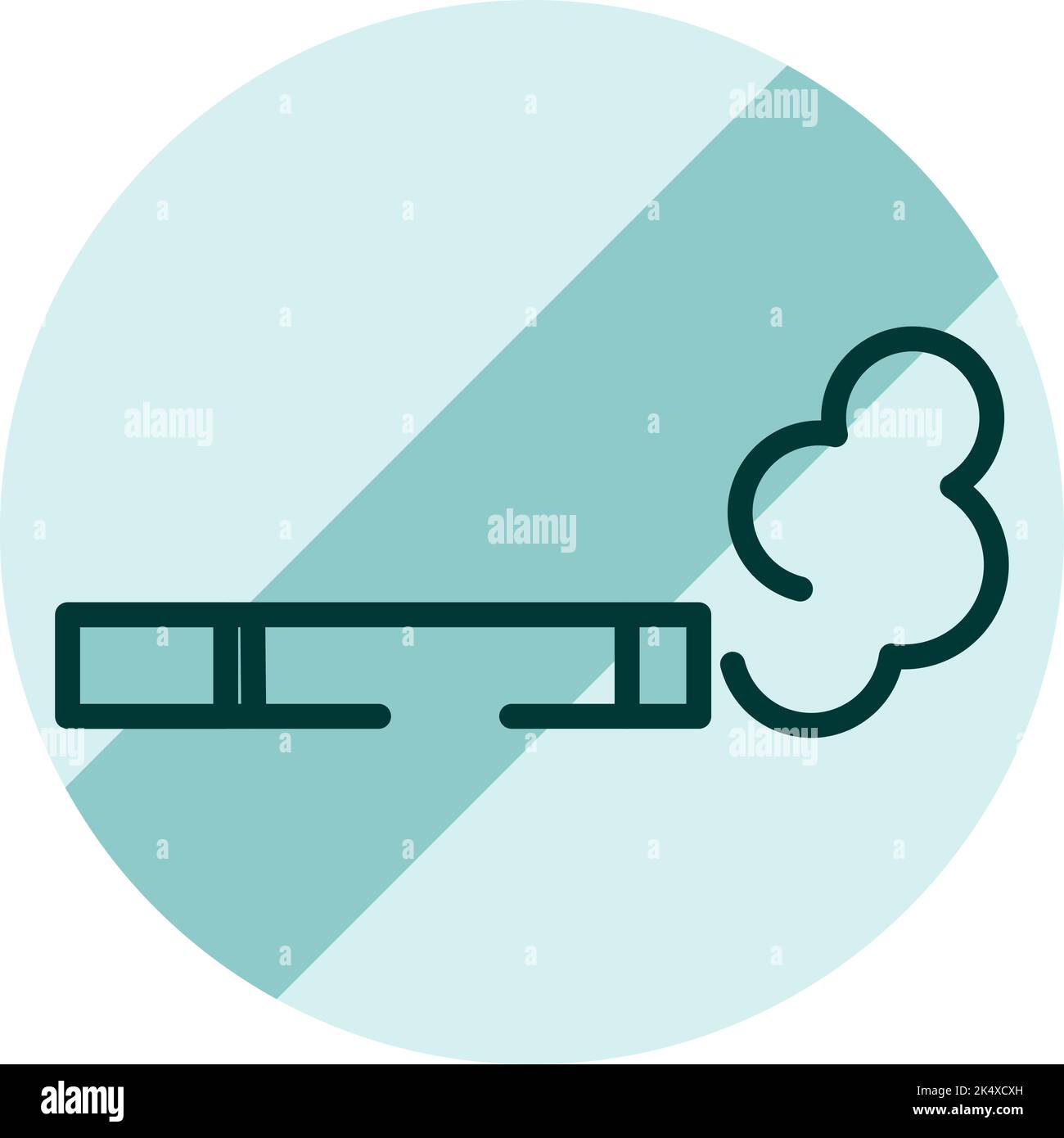 Warning sign no smoking, illustration, vector on a white background ...