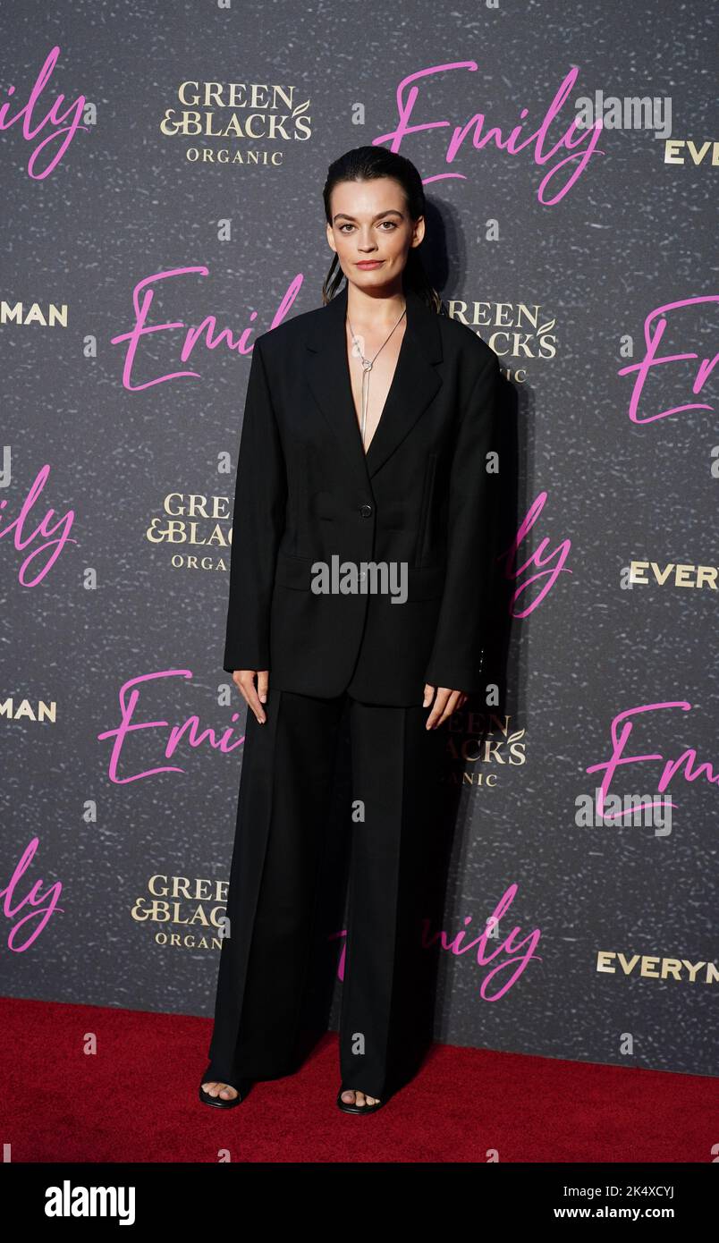 Emma Mackey arrives at the UK premiere of Emily at Everyman Borough ...