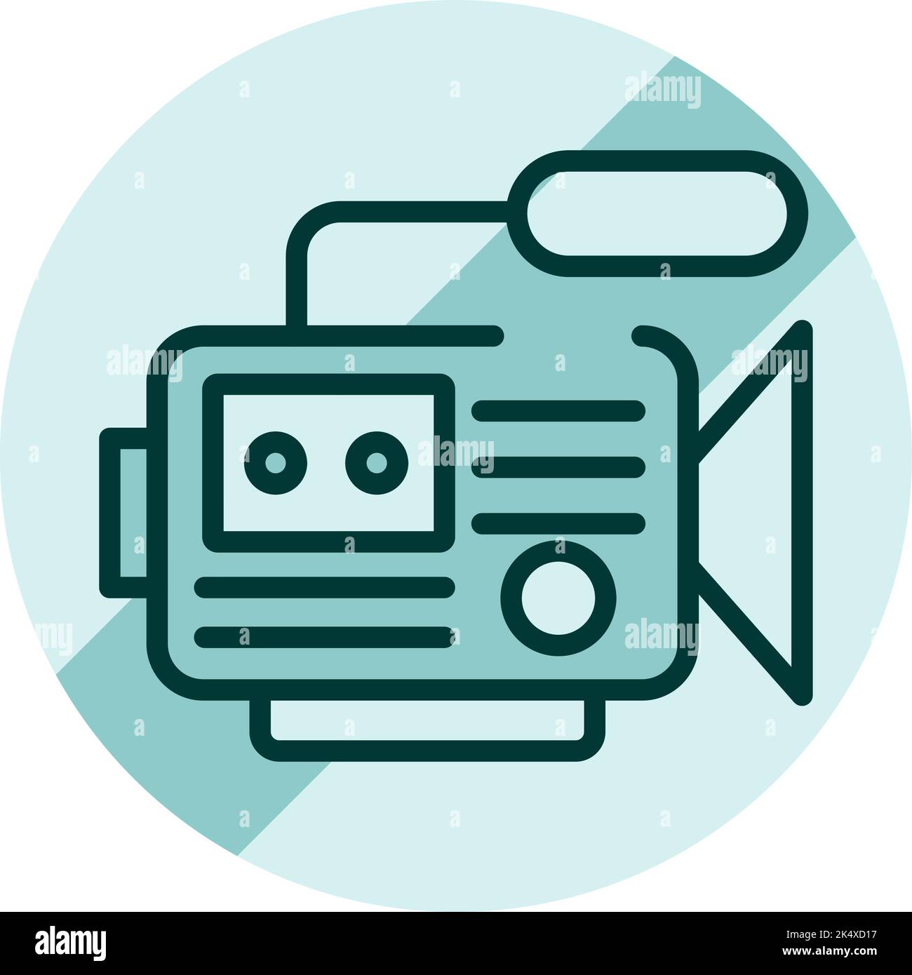 Warning sign no video, illustration, vector on a white background Stock ...