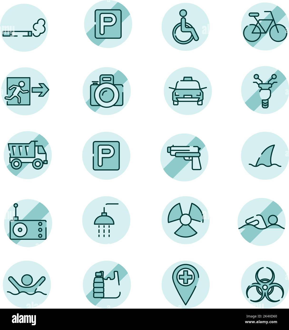 Warning flat icons on Stock Vector Images - Alamy