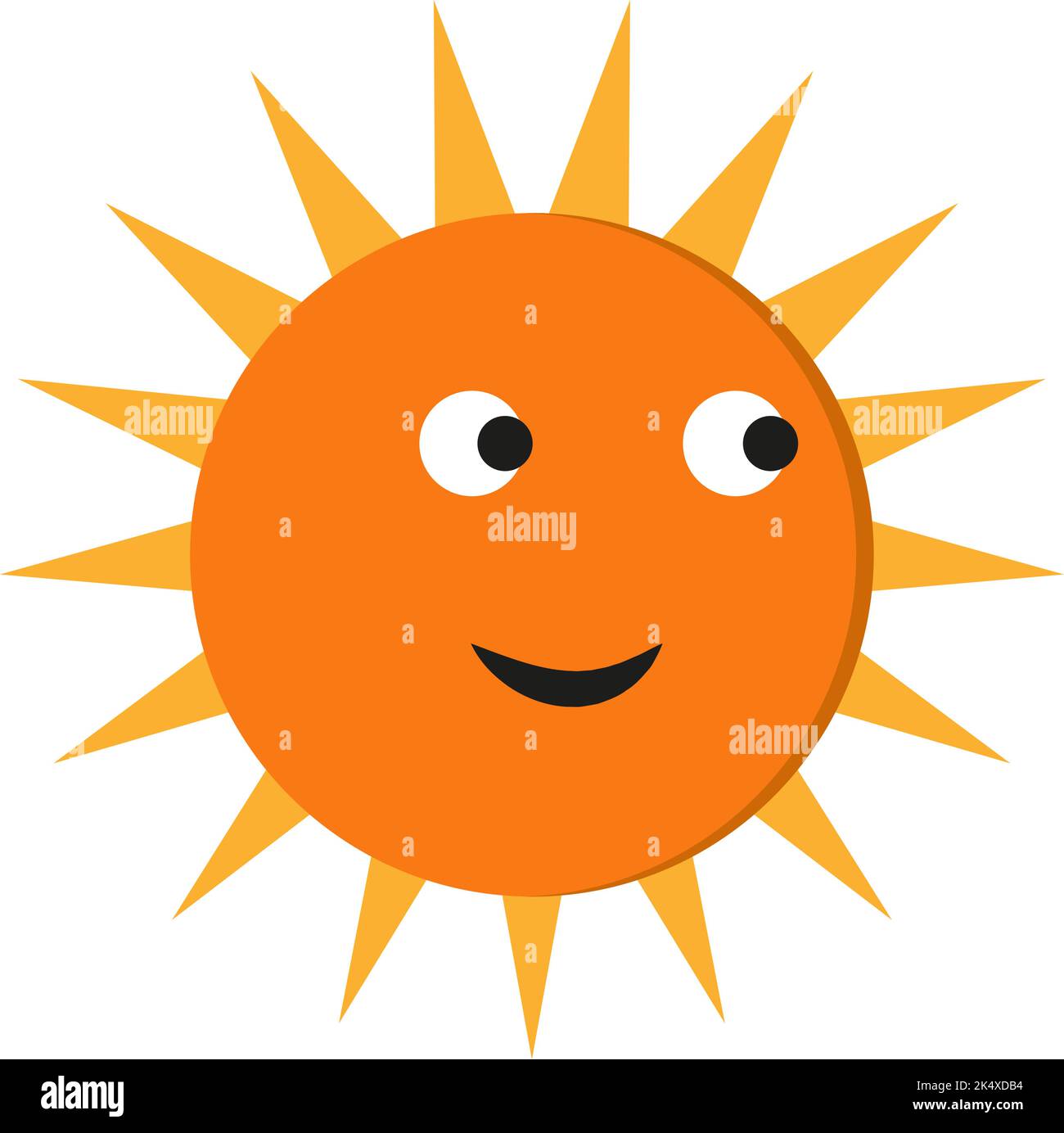 Sunny weather, illustration, vector on a white background Stock Vector ...