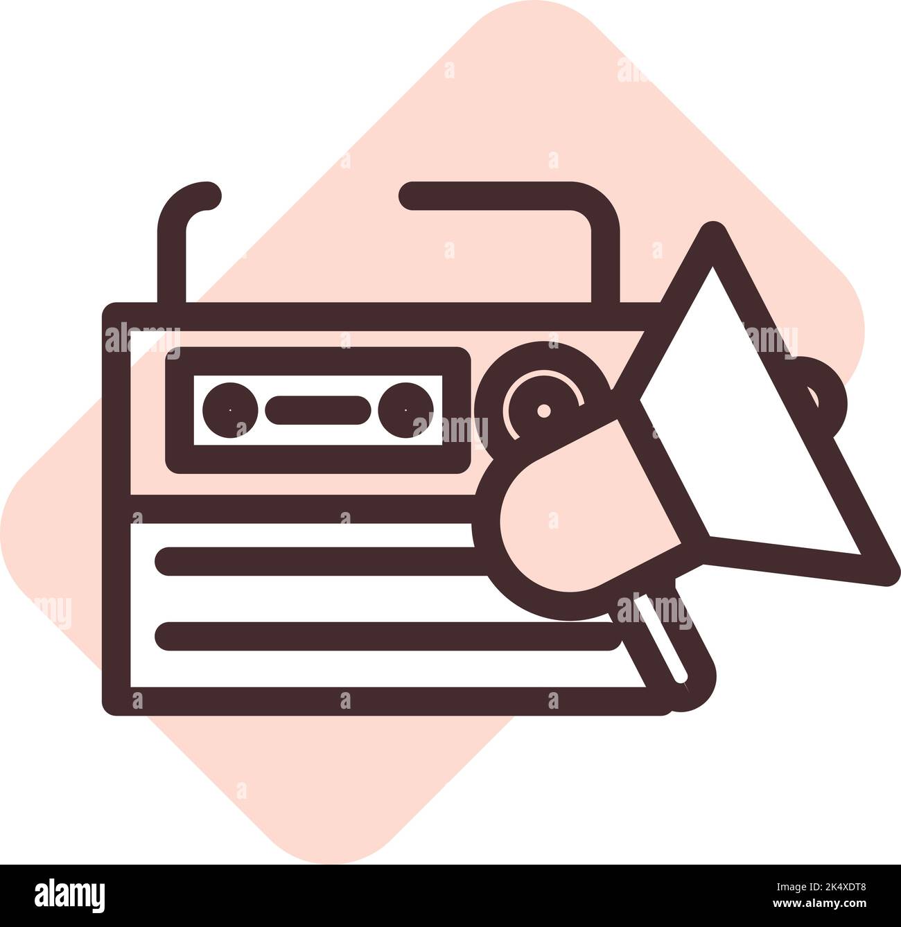 Radio ads, illustration, vector on a white background Stock Vector ...