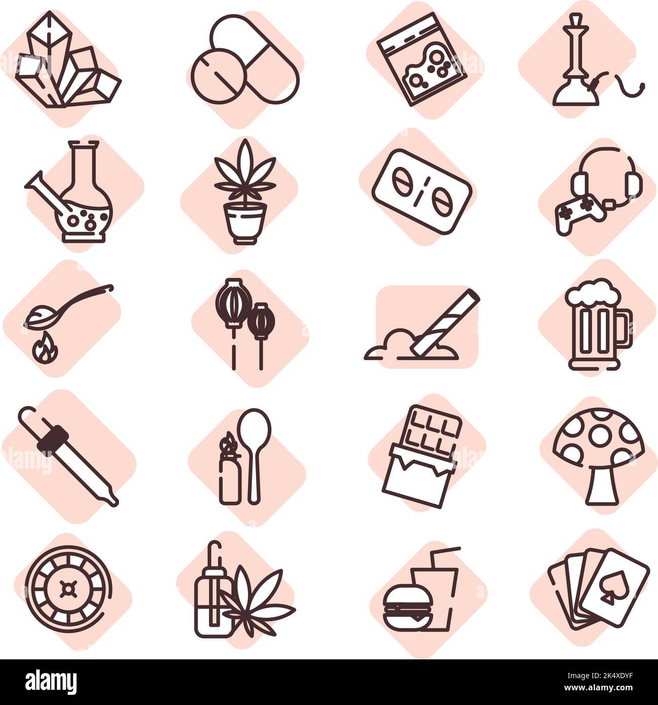 Addiction icon hi-res stock photography and images - Alamy