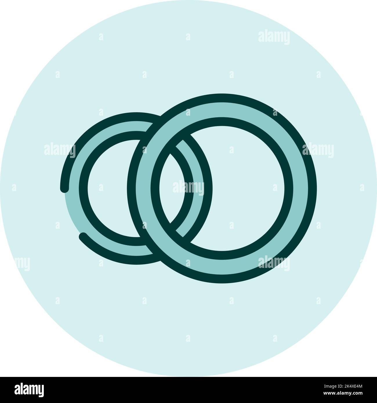Wedding rings, illustration, vector on a white background Stock Vector ...
