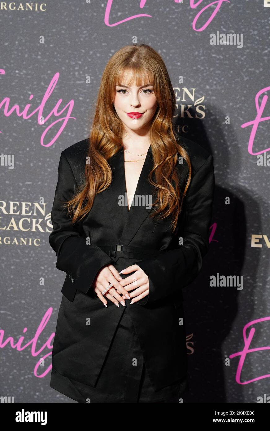 Amelia Gething arrives at the UK premiere of Emily at Everyman Borough ...