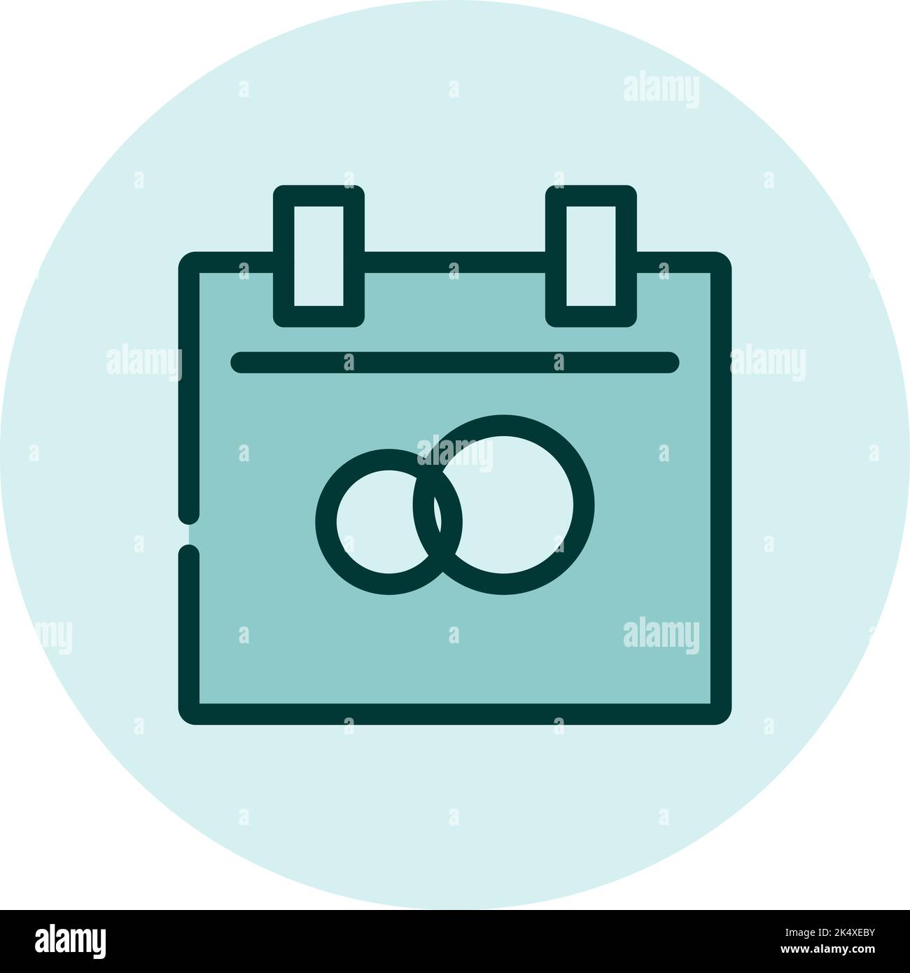 Wedding calendar, illustration, vector on a white background Stock ...