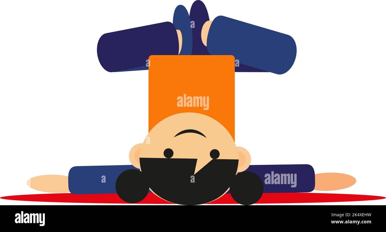 Yoga reverse lotus, illustration, vector on a white background Stock ...