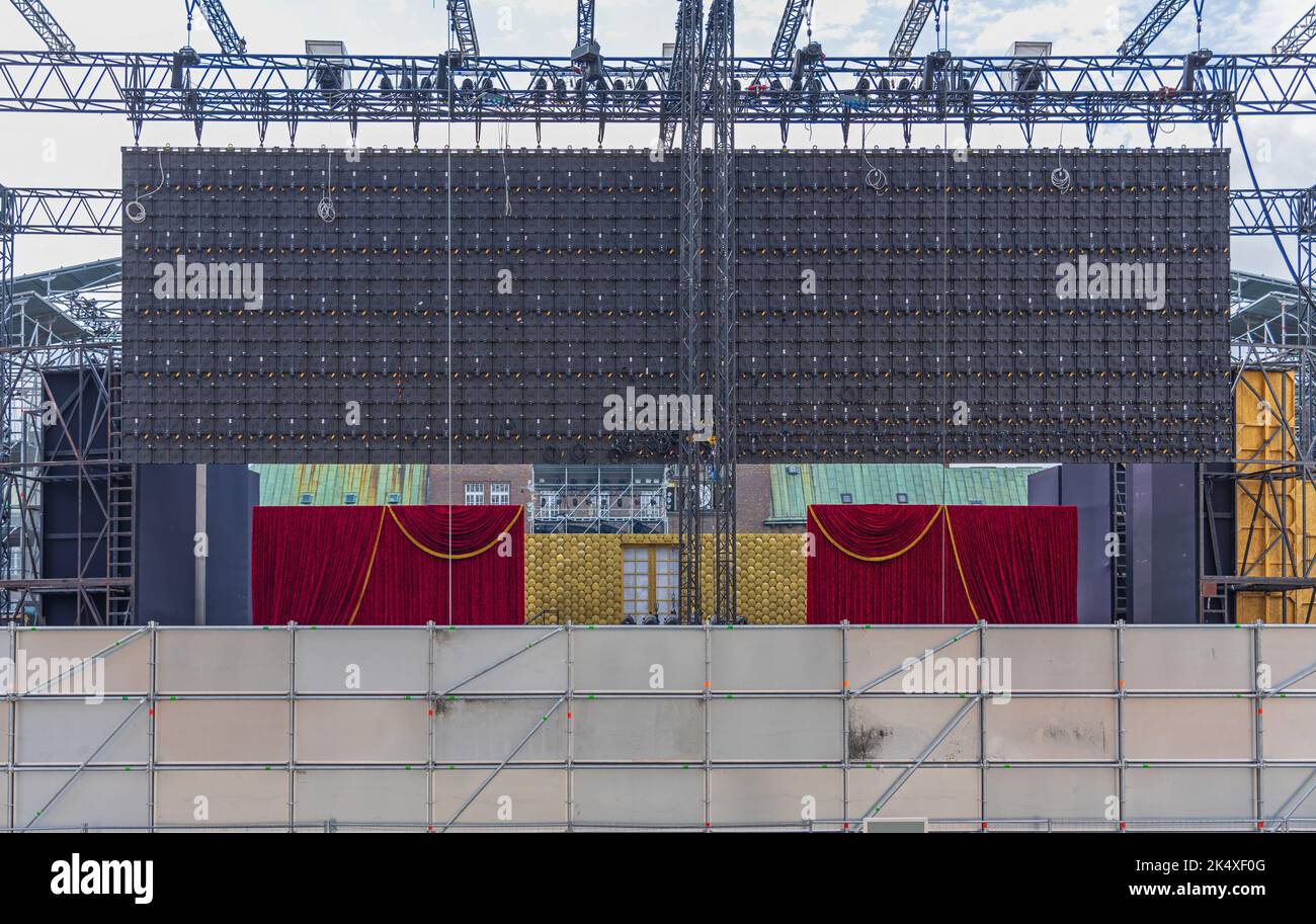 Temporary Performing Stage Theater and Concert Venue at Square During ...